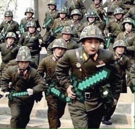 Minecraft Developers goes to war with north korea (2018) - 9GAG