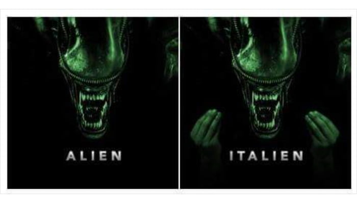 Alien + Spaghetti Aglio e'Olio - 9GAG