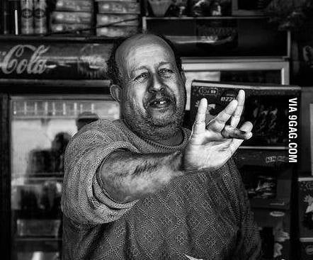 That's the middle finger in Morocco, fancy and chic - 9GAG