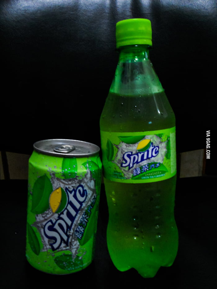 The best tasting soft drink .. Green Tea Sprite - 9GAG
