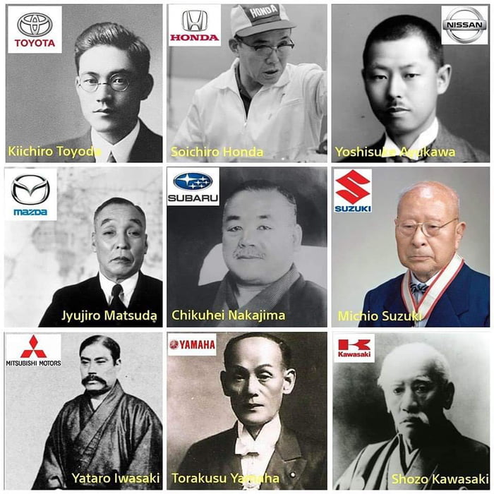 9 of the top Japanese automaker founders. Legendary - 9GAG