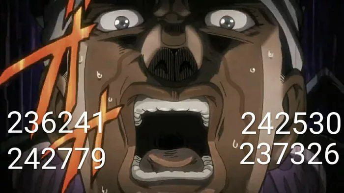 Have fun with this 6 digit number that I made ! While Avdol eating a ...