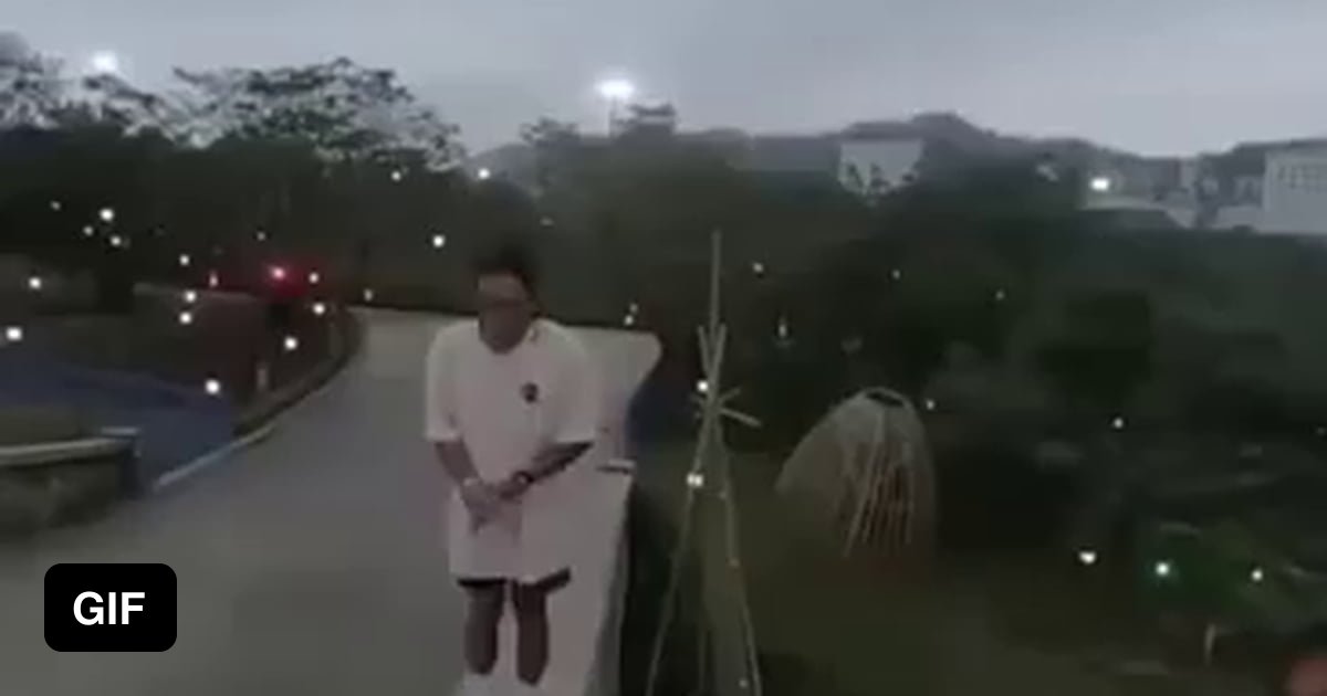 What could go wrong if one backflips on a bridge... - 9GAG