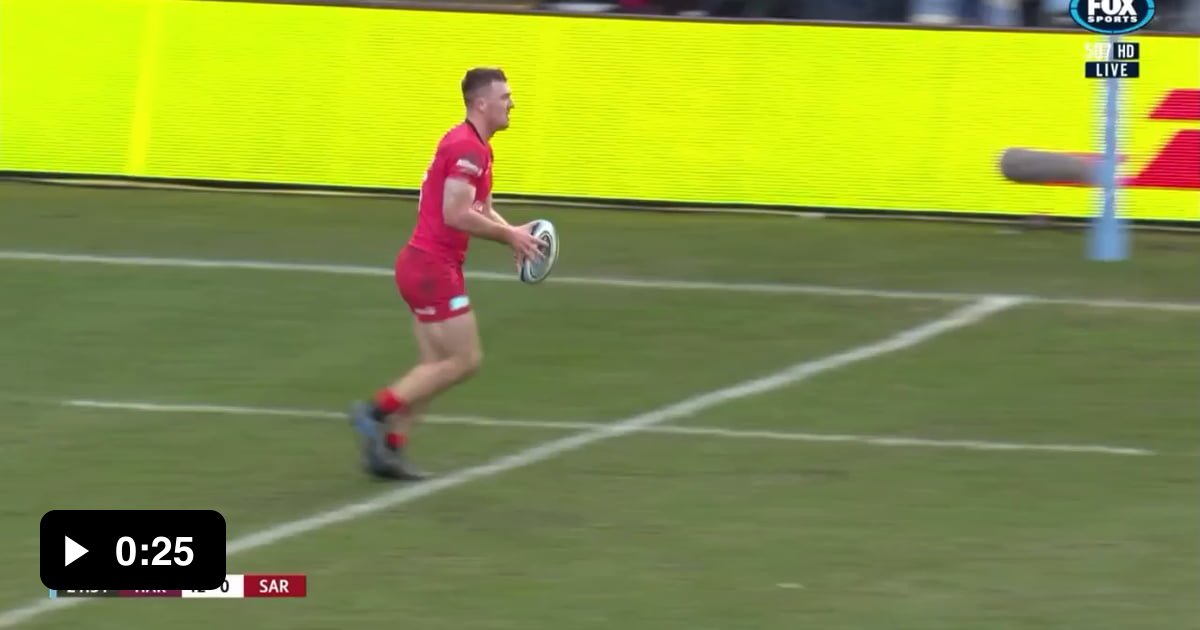 Harlequins score a try from a massive dummy pass against the Saracens ...