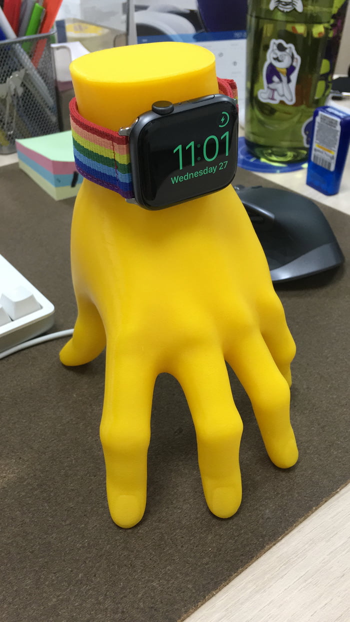 3D printed Thing from Adams Family as Watch charger - 9GAG