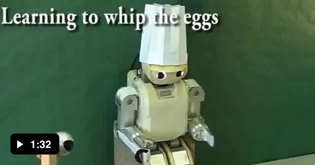Humanoid robot learning to cook an omelet on the spot through ...