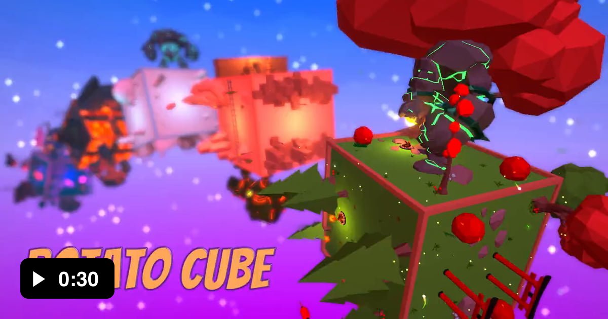 So I made an endless runner called Rotato Cube, where you rotate around a cube while avoiding ...