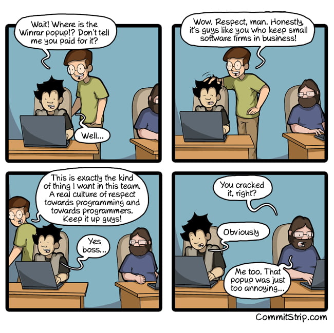 Pay for WinRAR. Support Programmers. - 9GAG