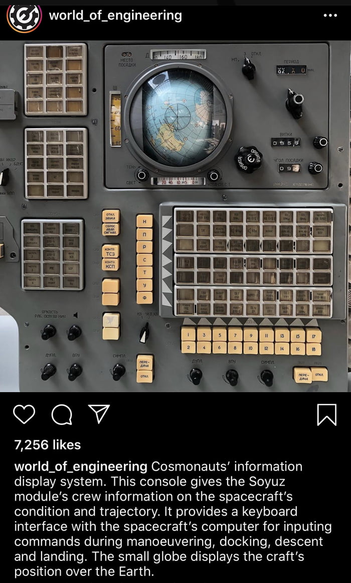 Soviet/Russian Soyuz spacecraft console - 9GAG