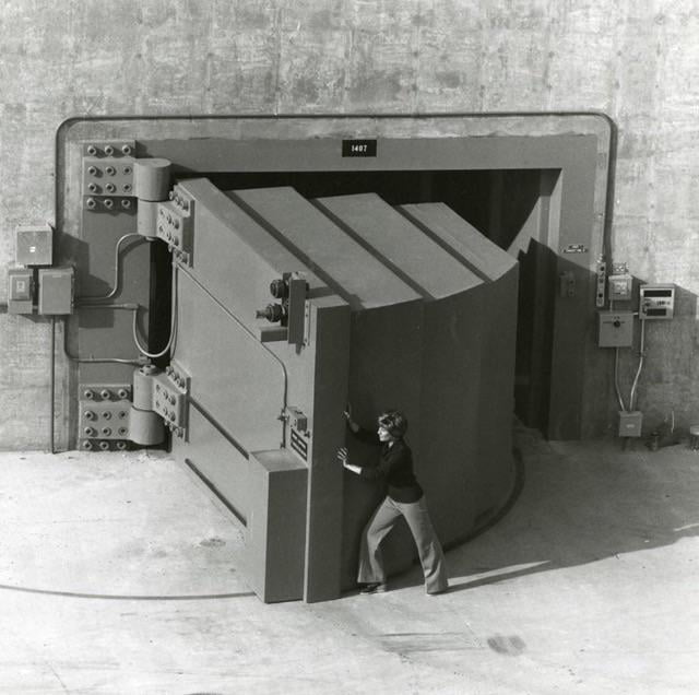 Weighing 97,000 pounds the Energy Department uses this door to shield ...