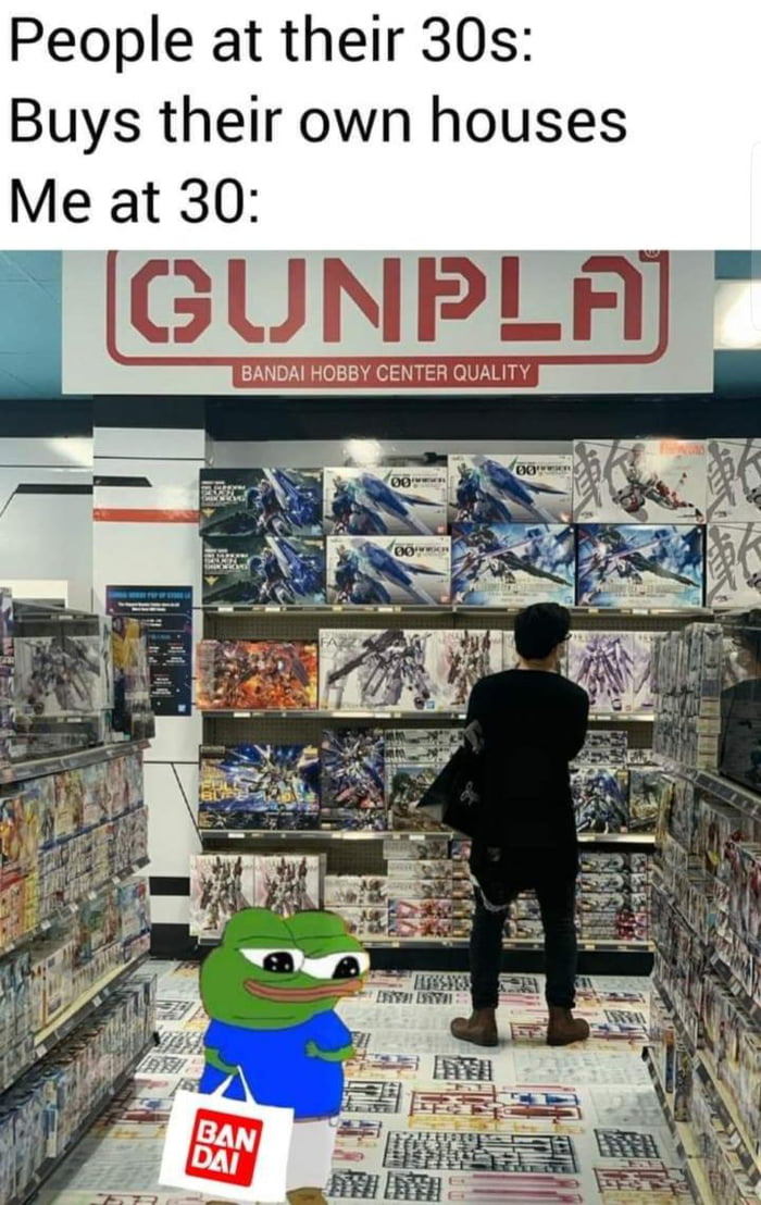 I usually buy at least 1 gunpla every month. - 9GAG