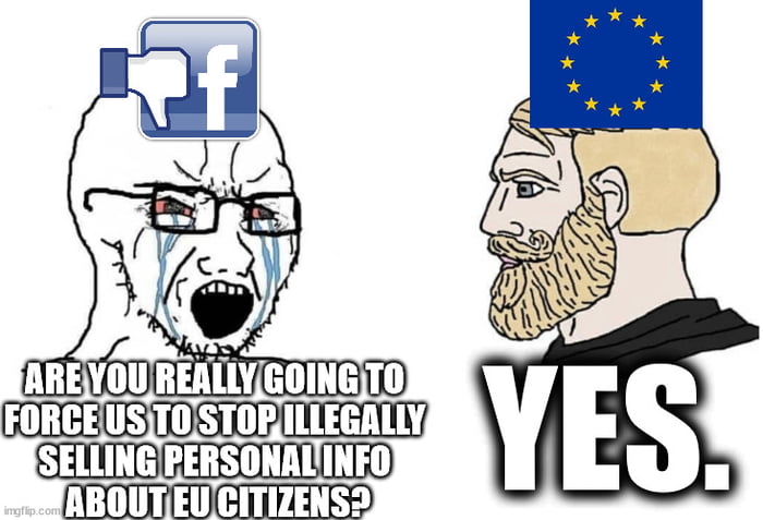 For the first time in history, EU is the Chad. - 9GAG