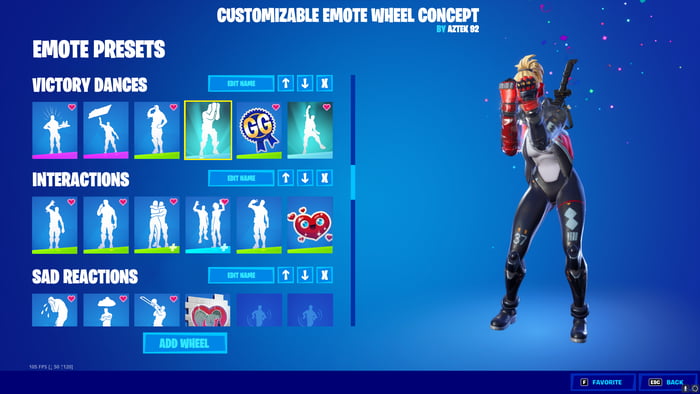 Emote presets in customizable emote wheel - 9GAG