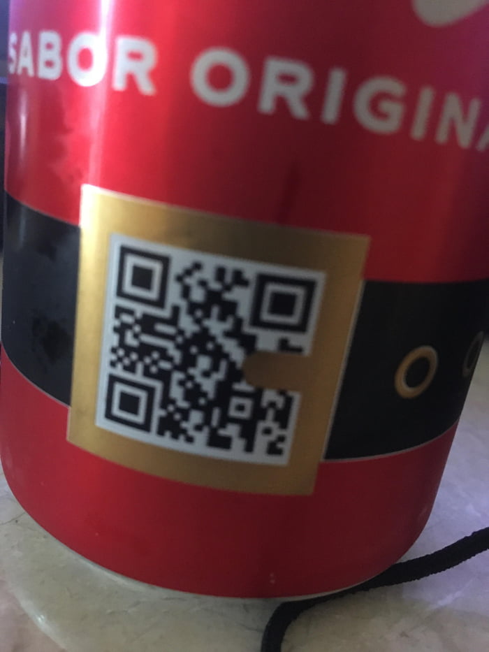 Unscanable qr code because of the belt buckle - 9GAG