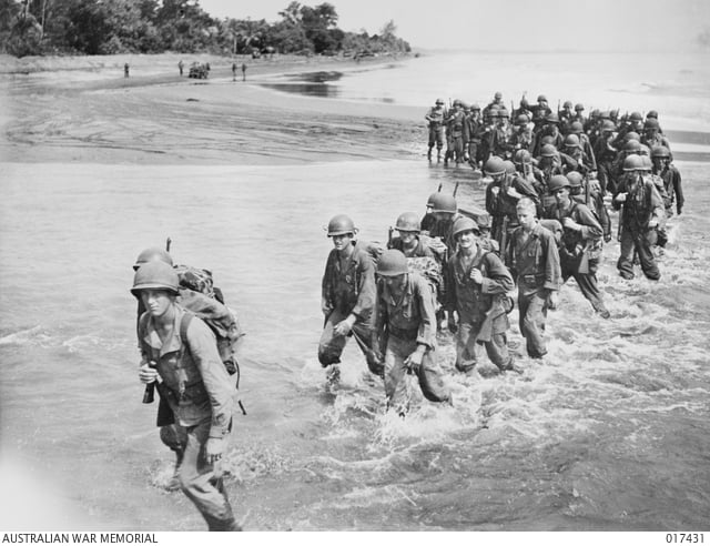 New Guinea Campaign. 7 August 1944. A US Army patrol in the Aitape area ...