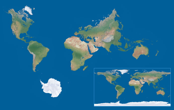 World map true proportioned continents approximation with comparison - 9GAG