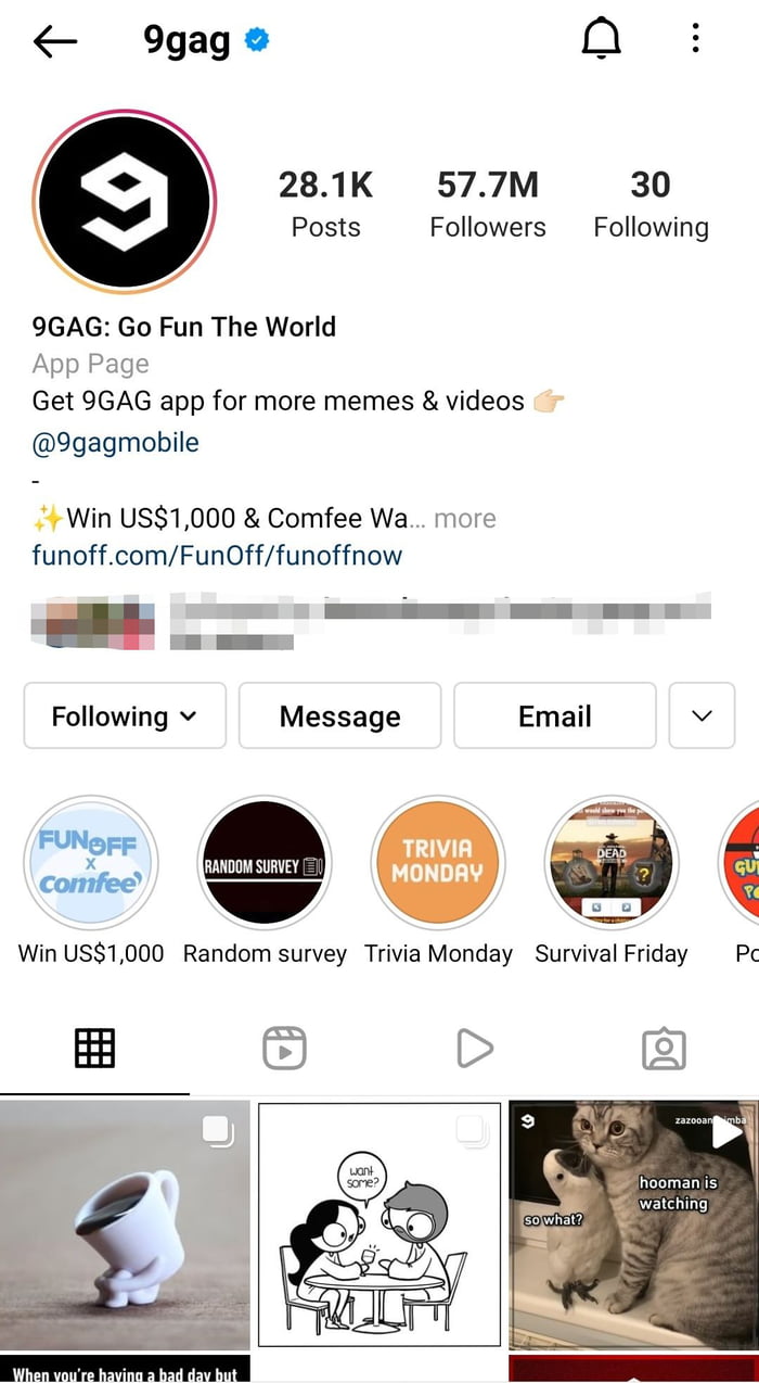 I noticed the 9Gag posts in IG and FB are more tamed and sensitive than ...