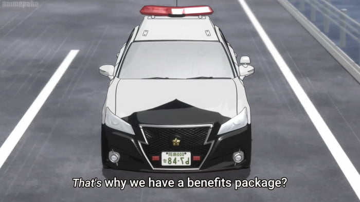 Cars in non-car anime #21. anime: police in a pod. car: Police issue ...