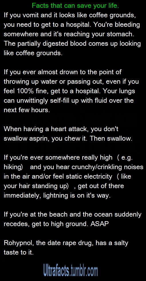 Facts that can save your life - 9GAG