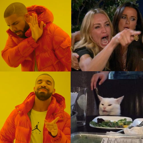 You can't just merge two memes together and expect people to understand ...