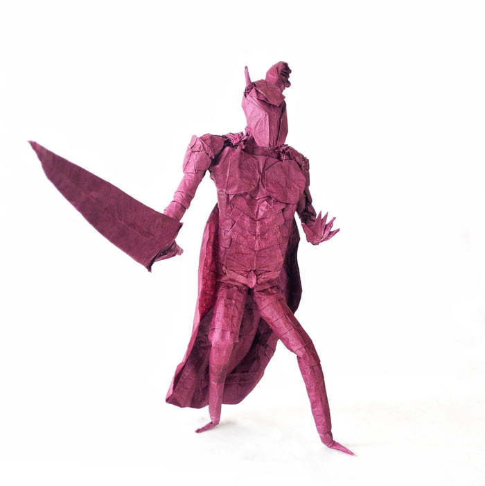 It took me a month to design and fold this origami Igris, from the ...