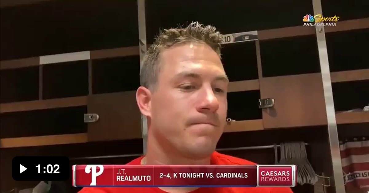 JT Realmuto — “I’m a healthy 31-year old pro athlete and didn’t feel ...