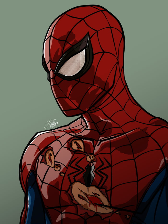Battle Damaged Spider-Man - 9GAG
