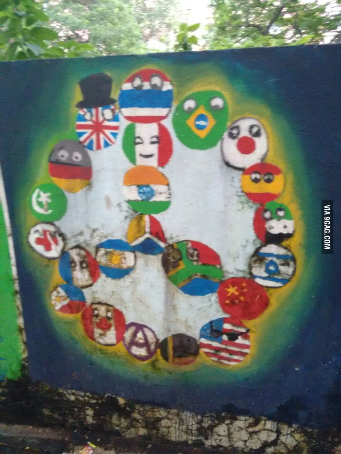 Country balls graffiti FTW! - 9GAG