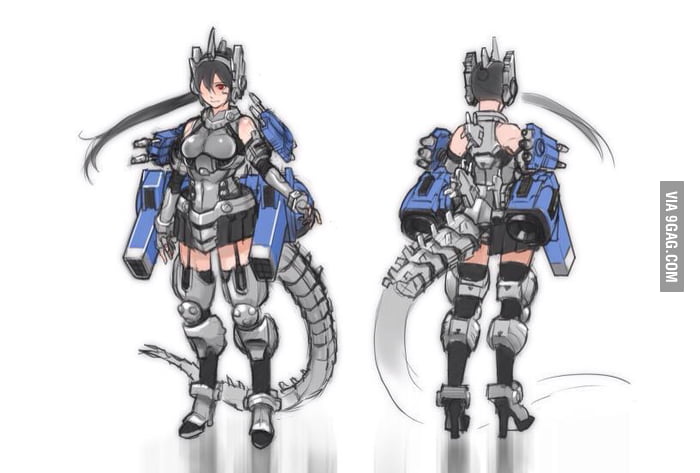 Something you wouldn't see everyday...., A Mecha Godzilla girl - 9GAG