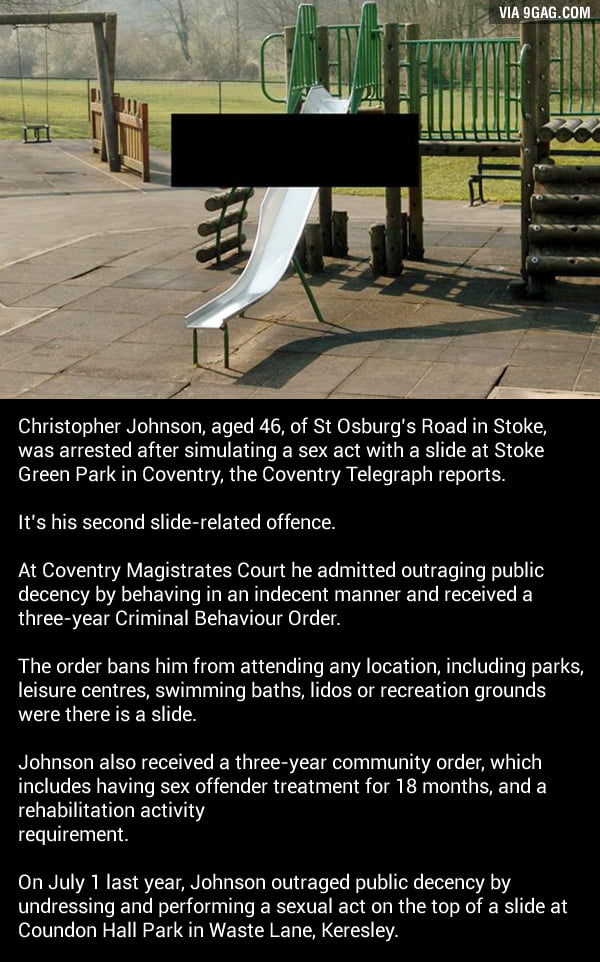 Man Sexually Attracted To Playground Equipment Banned From Anywhere