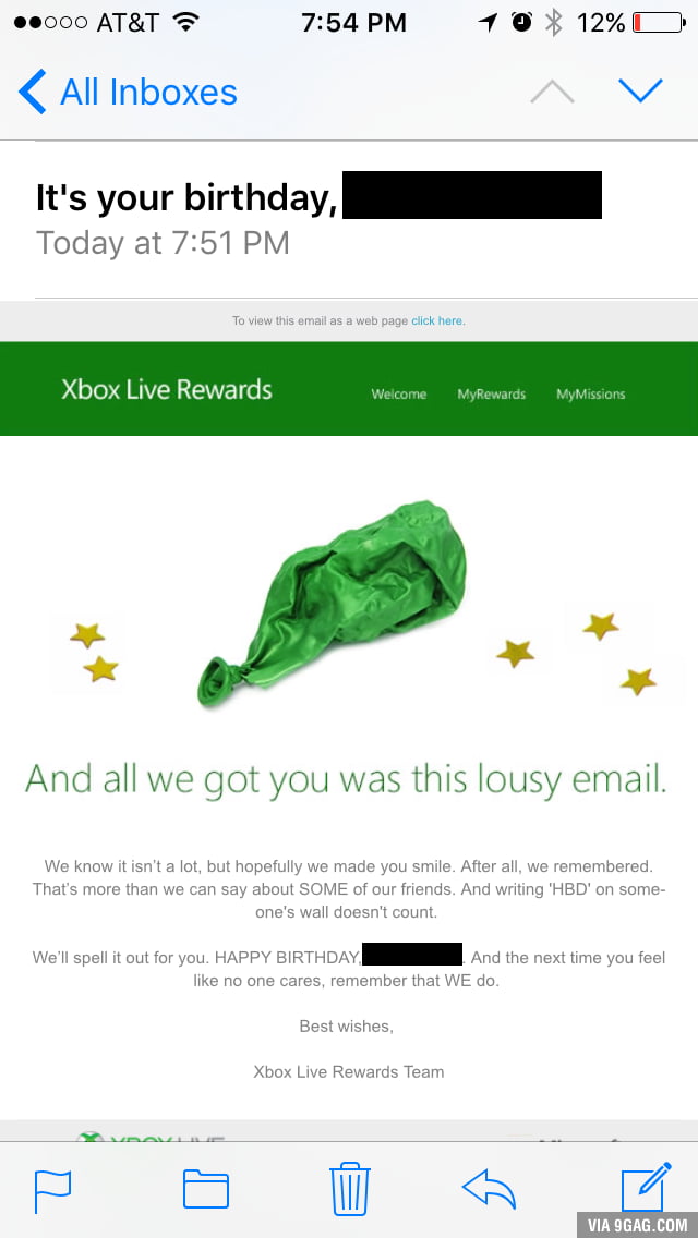Gee, thanks Xbox. Happy birthday to me... - 9GAG