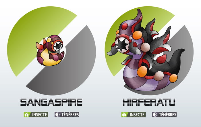 Fakemon of the day : Sangaspire, the leech fakemon. With this one, I ...