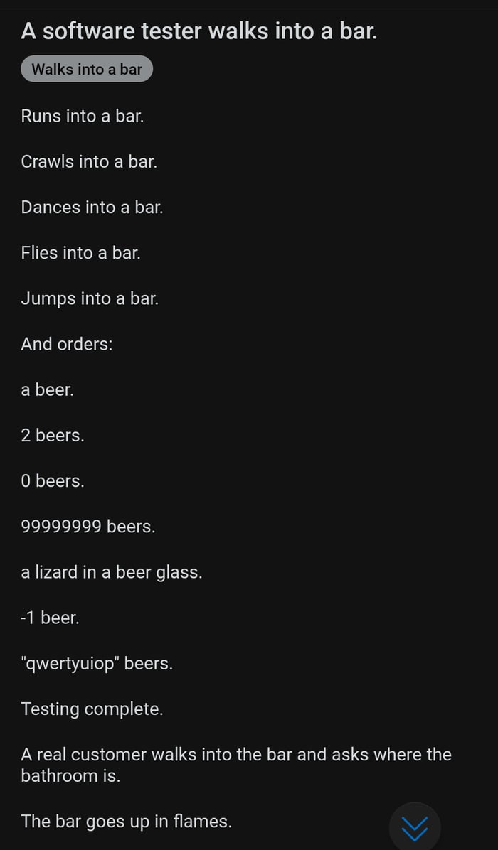 A software tester walks into a bar - 9GAG