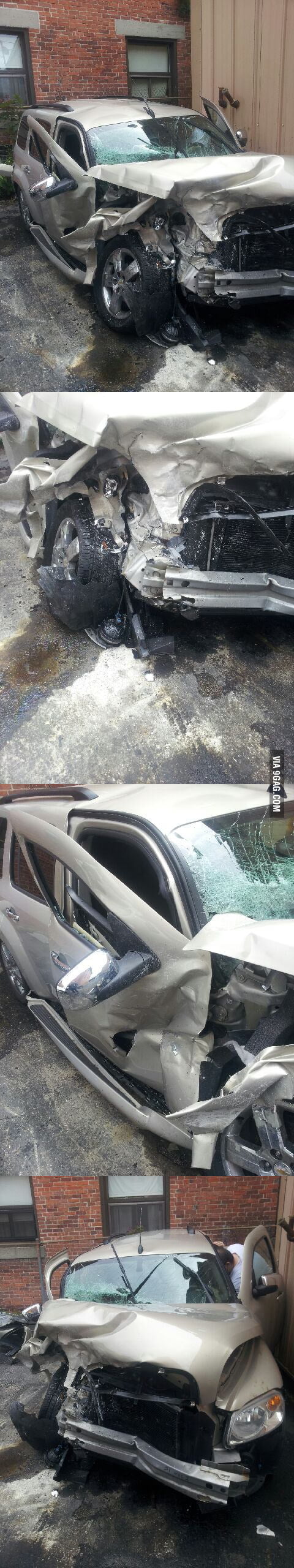 A girl was texting and driving, ran a stop sign at 40 mph and hit me ...