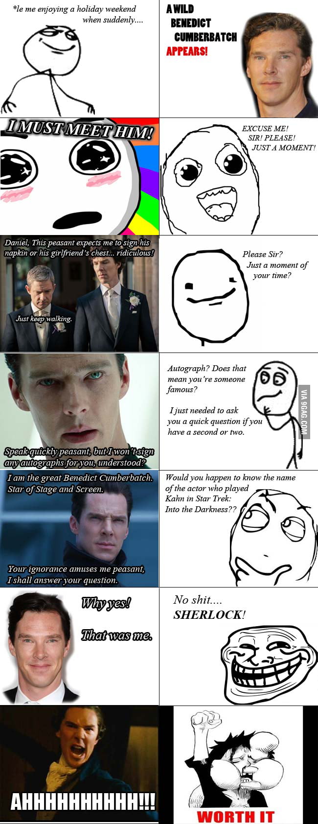 Benedict Cumberbatch Trolling - 9GAG