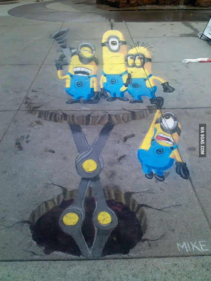 Chalk minions! - 9GAG