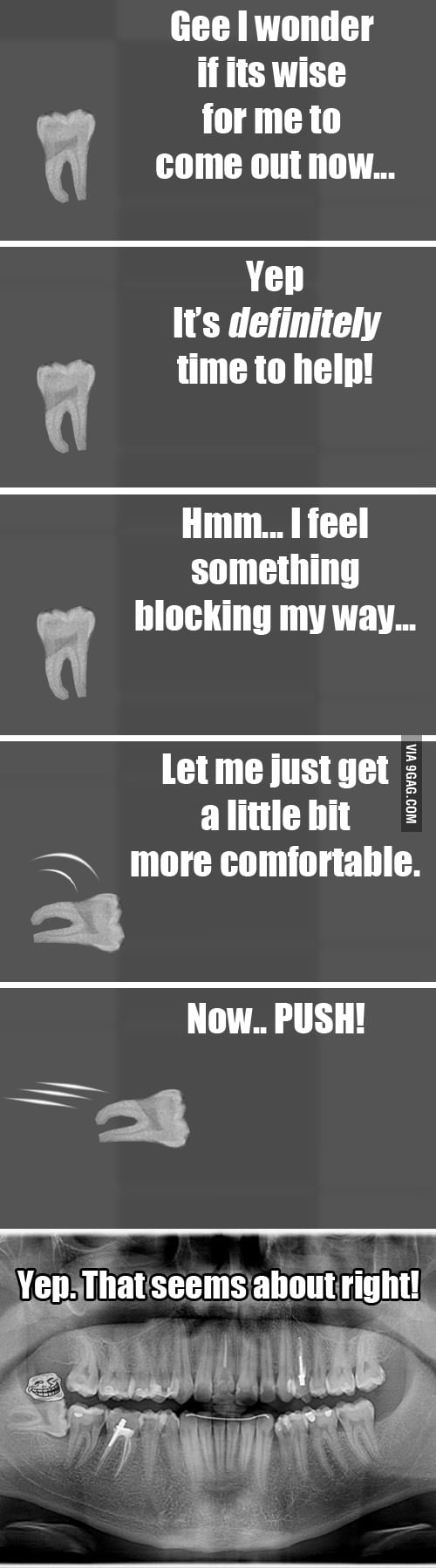 Scumbag "wisdom" tooth. - 9GAG