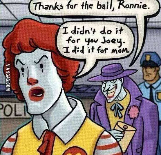 Proof That Ronald Mcdonald And Joker Are Brothers 9gag