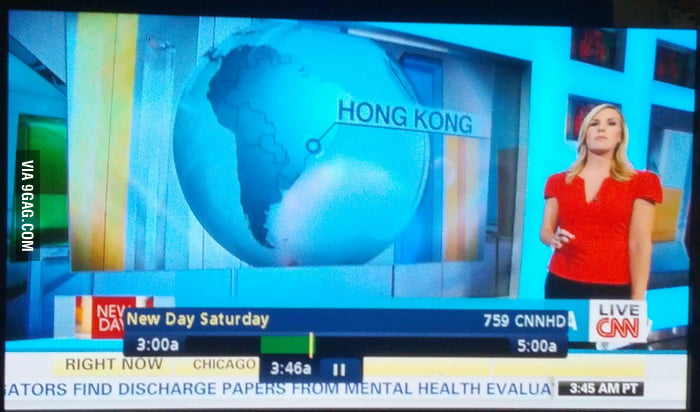 CNN fails at world Geography - 9GAG