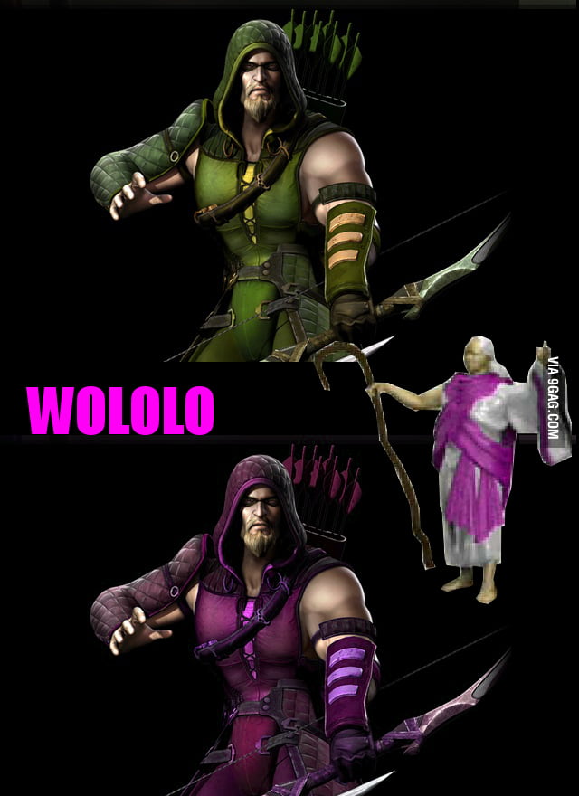 Green Arrow ... Wololo ... Pink Arrow - 9GAG