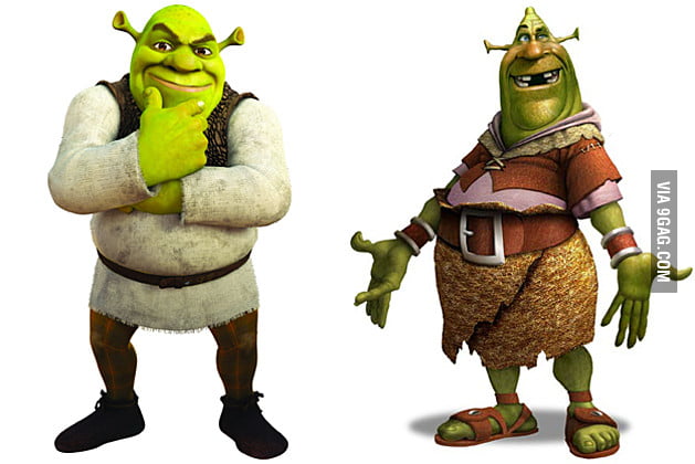 Early movie concept art (what shrek could have looked like) - 9GAG