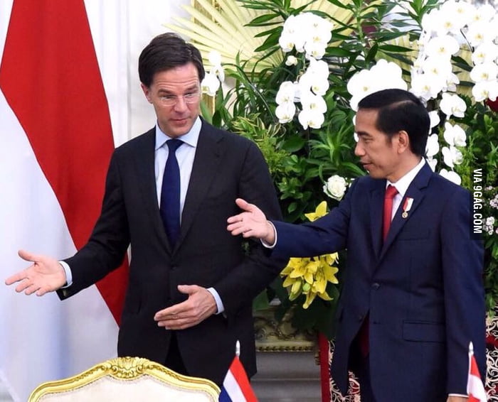 This photo of Mark Rutte and President Joko Widodo of Indonesia has ...
