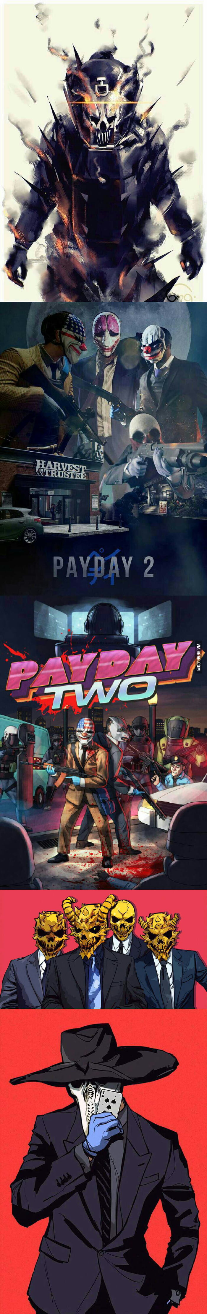 Payday 2 art collection... IT'S NOT STOLEN FROM AN ART GALLERY I SWEAR ...