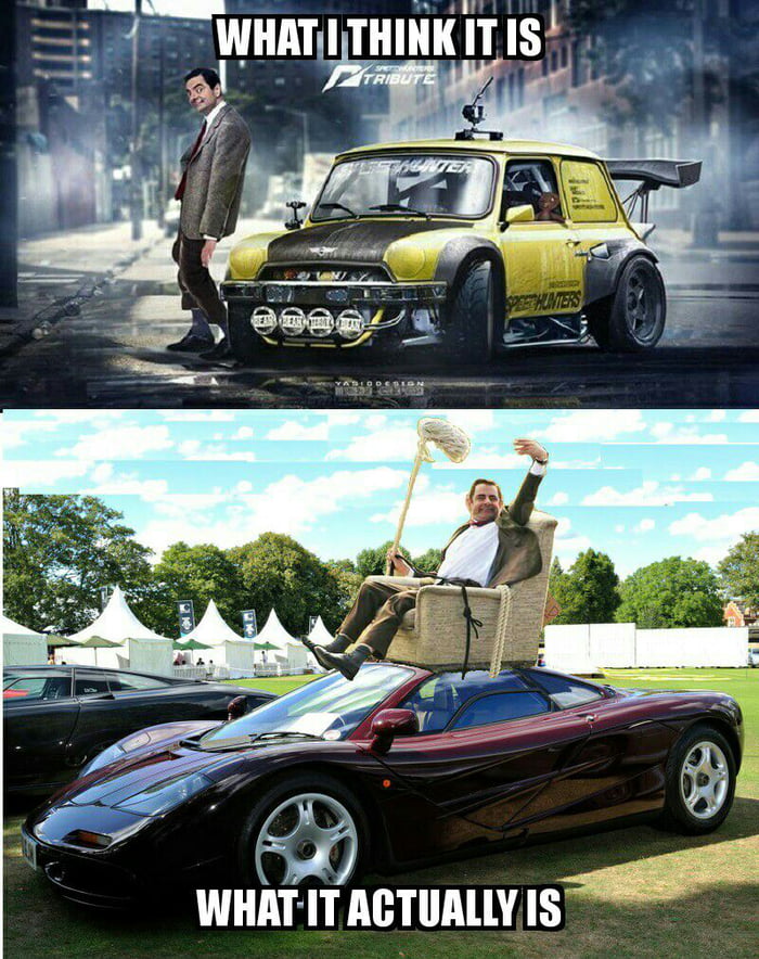 Rowan Atkinson's car in real life - 9GAG