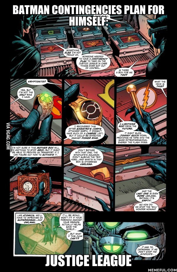 Batman ContingenCies plan for himself:. Justice league - 9GAG