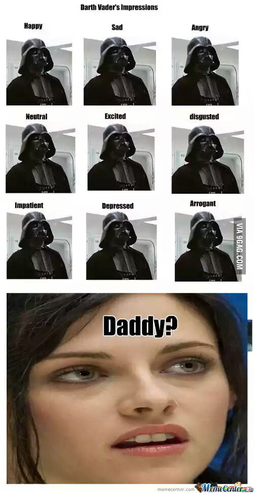 Darth vader's facial expression - 9GAG