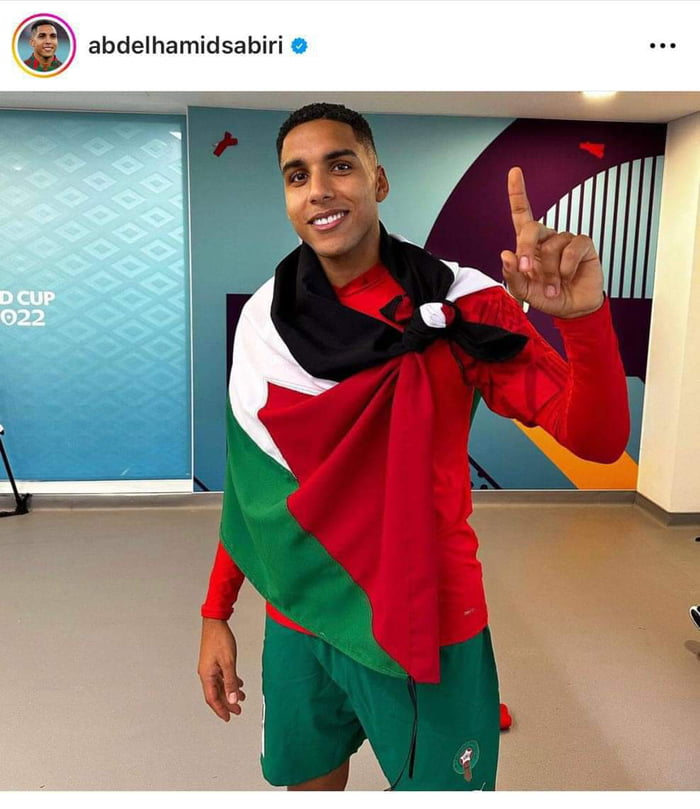 Moroccan National team player Abdelhamid Sabiri posted a picture on ...