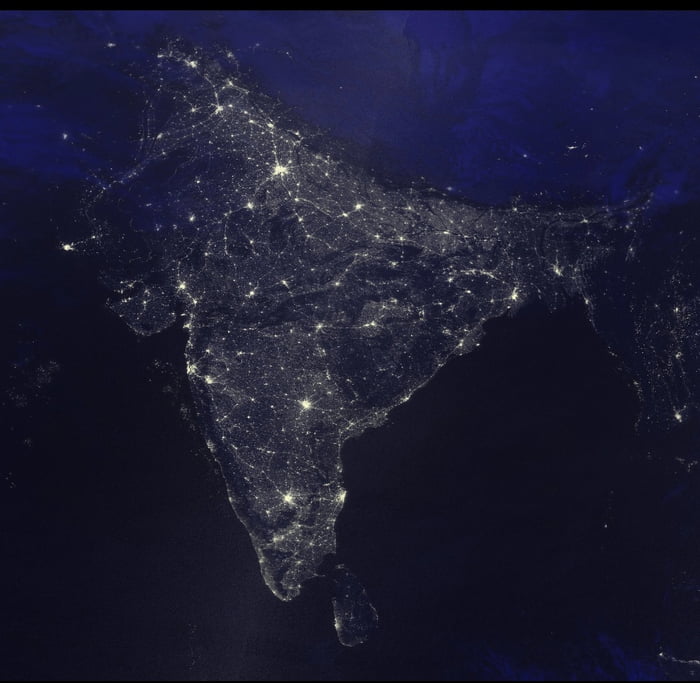 India at night as of February 15th, 2023. The Tier 1 and Tier 2 cities ...