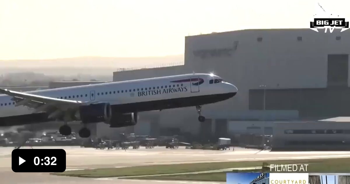 Looks like pilot was going for a soft landing in a high crosswind (bad ...