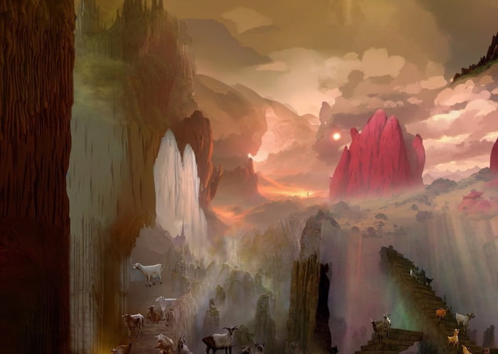 Some beautiful art with goats e - 9GAG